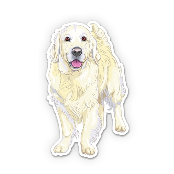 Golden Retriever - 12" Vinyl Sticker Waterproof Decal - Walmart.com
