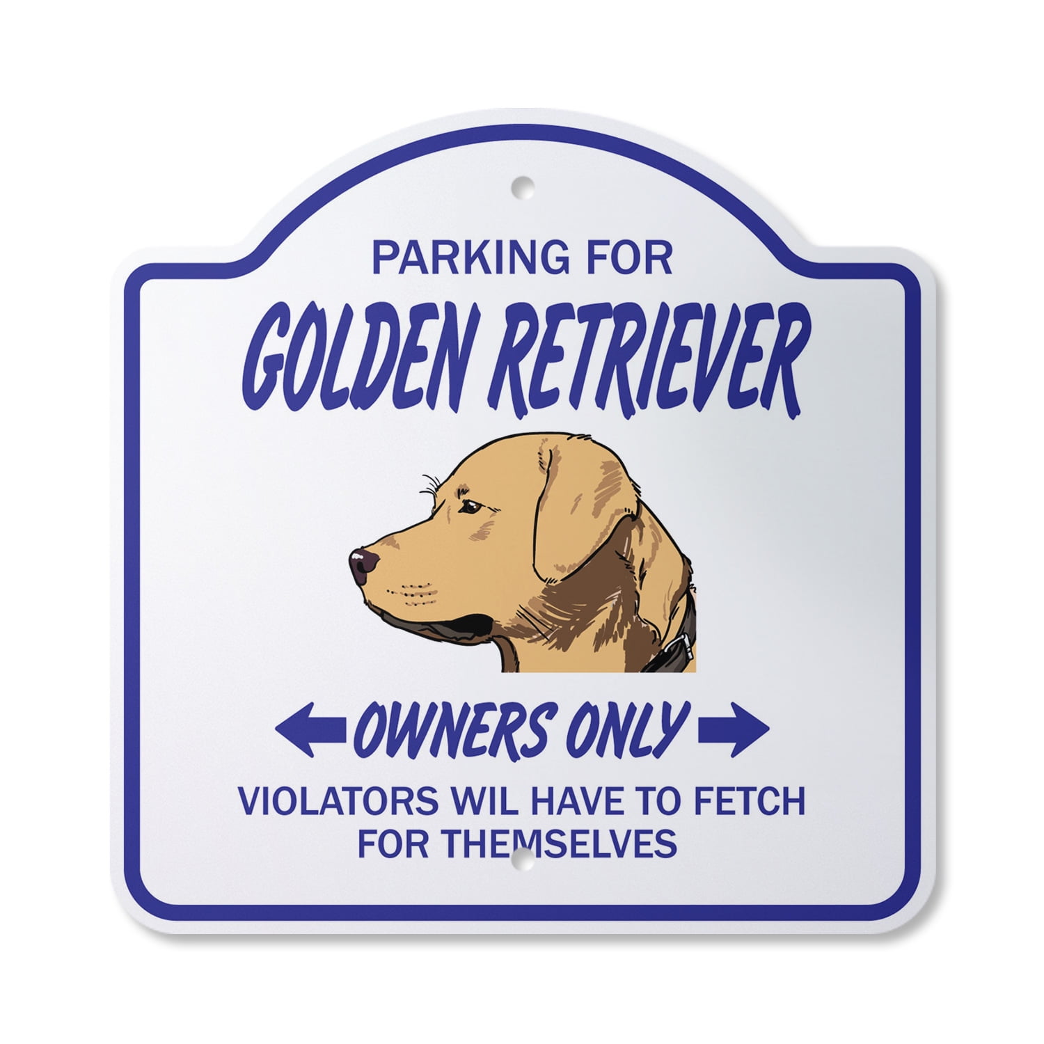 Golden Retriever 12" X 12" Sign | Indoor/Outdoor Plastic | SignMission Designer Dog Pet Flower ...