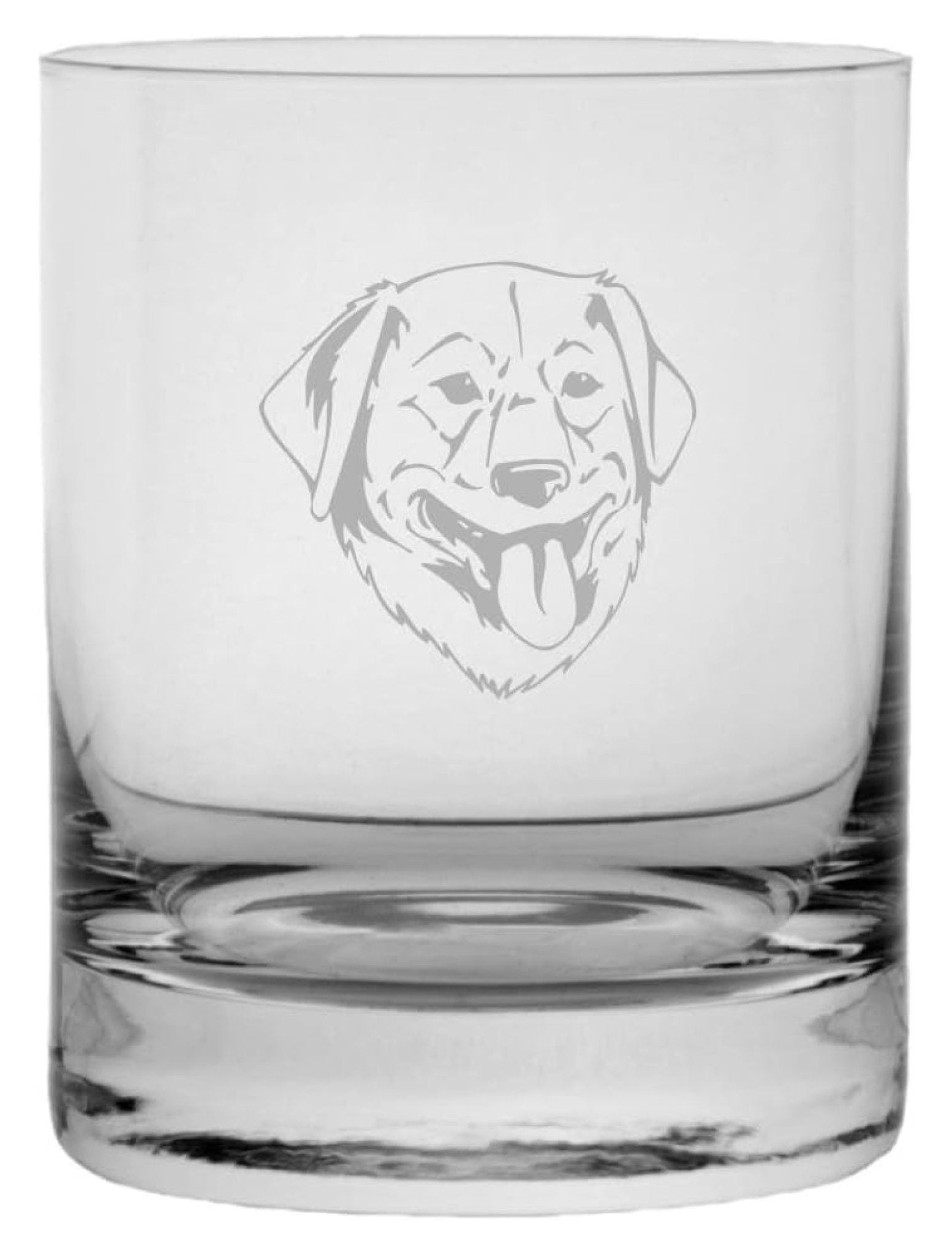 Golden Retriever Alternate Dog Themed Etched 10.25oz Crystal Rocks ...