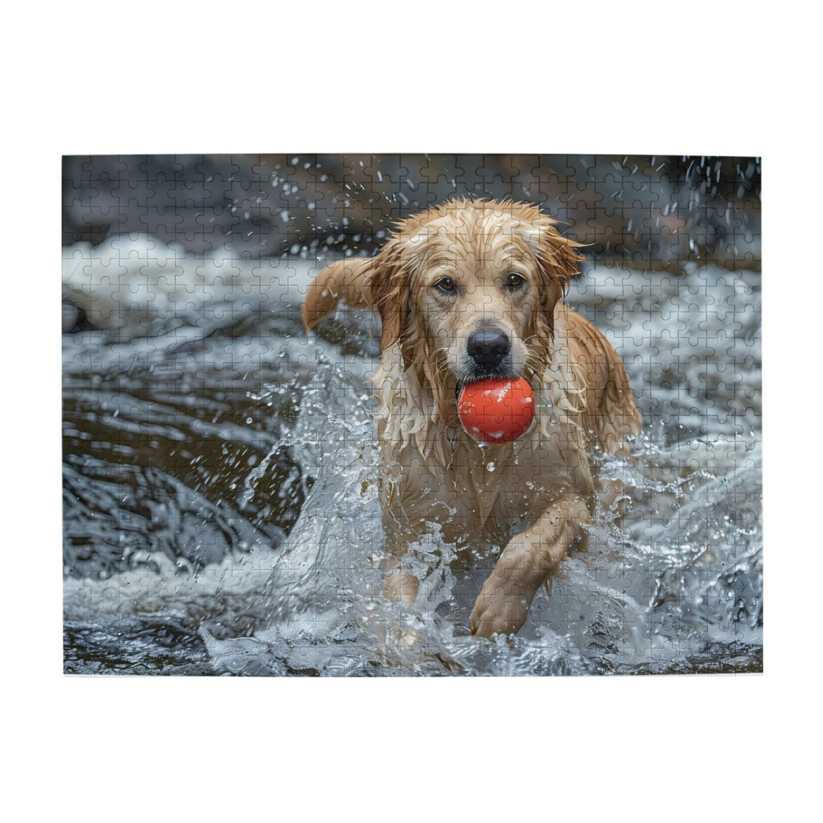 Golden Retriever BallssS River 500-Piece Wooden Jigsaw Puzzle for ...