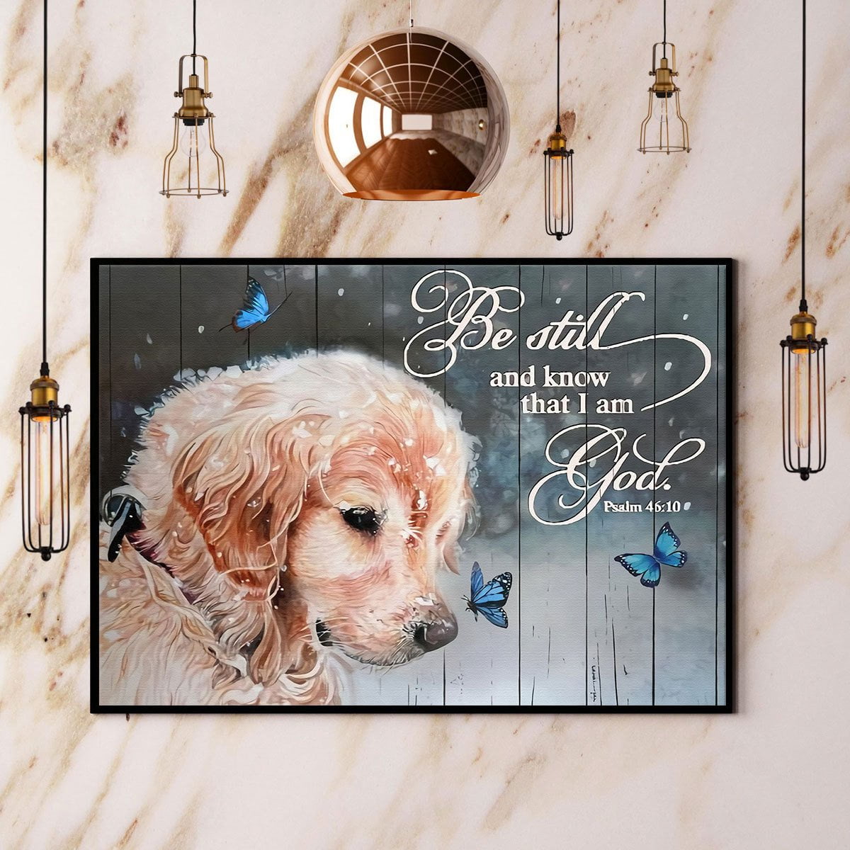 Golden Retriever Be Still And Know That I Am God Paper Poster No Frame ...
