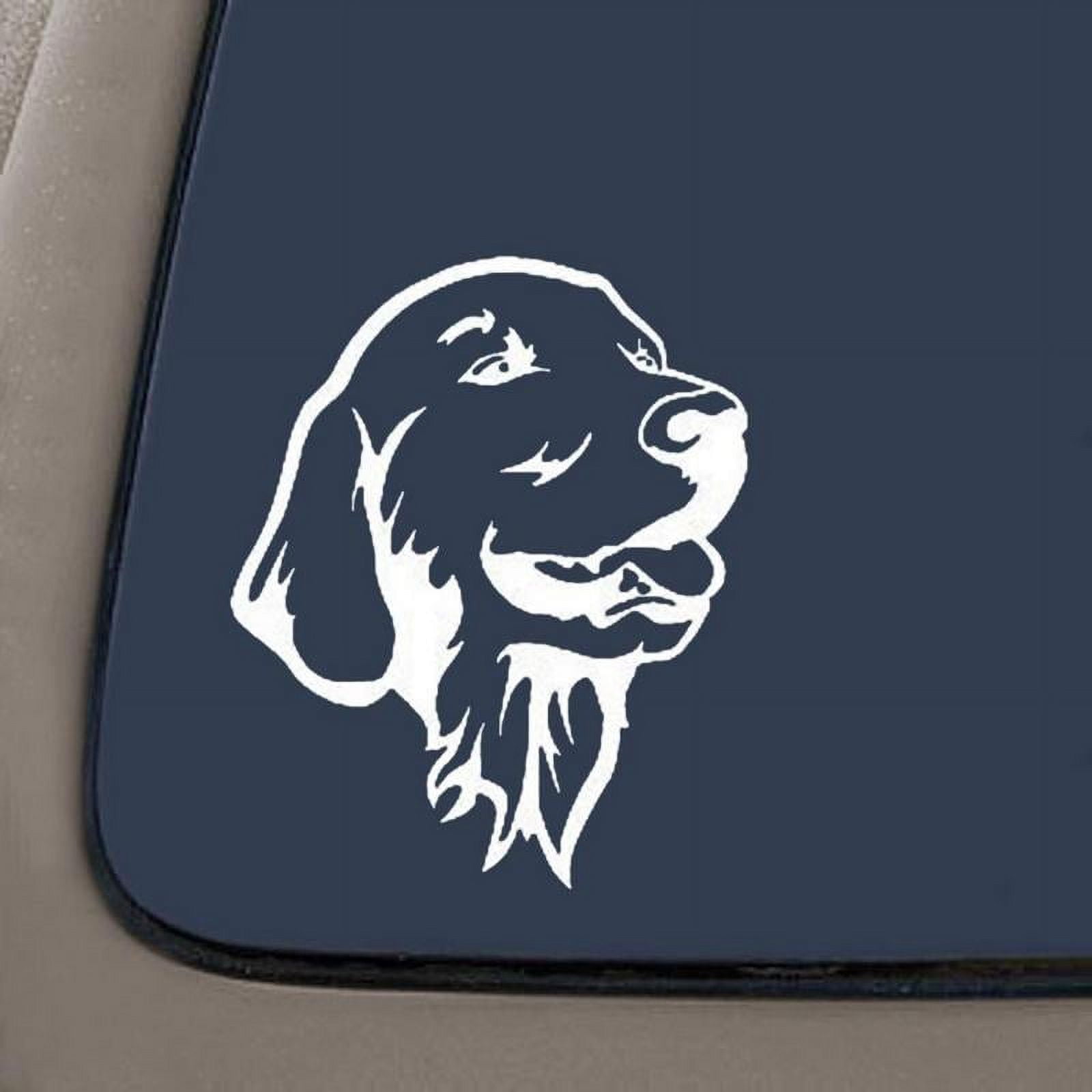 Golden Retriever Car/Truck Decal | White Vinyl Decal | 5.5-Inches Tall ...
