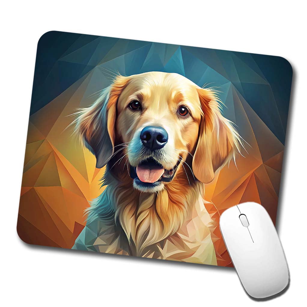 Golden Retriever Dog Contemporary Art Mouse Pad Low Profile Gaming Mat ...