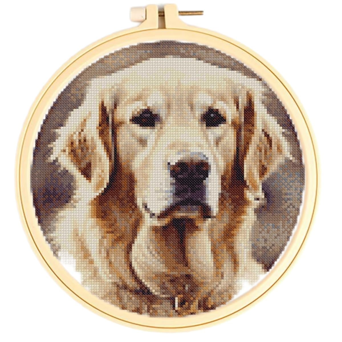 Golden Retriever Dog Cross Stitch Kits for Starter Kits DIY 11CT Pre ...