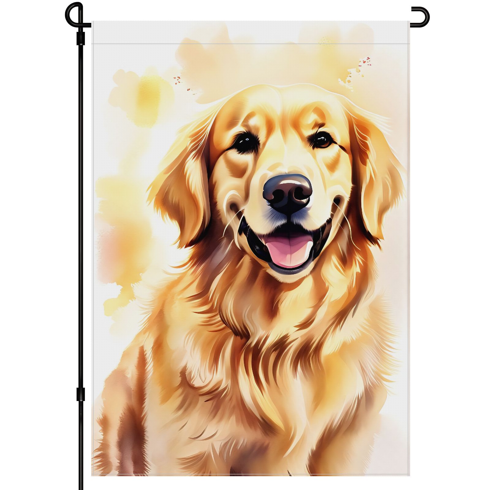 Golden Retriever Dog Flag for Patio Farmhouse Balcony Home - Puppy ...