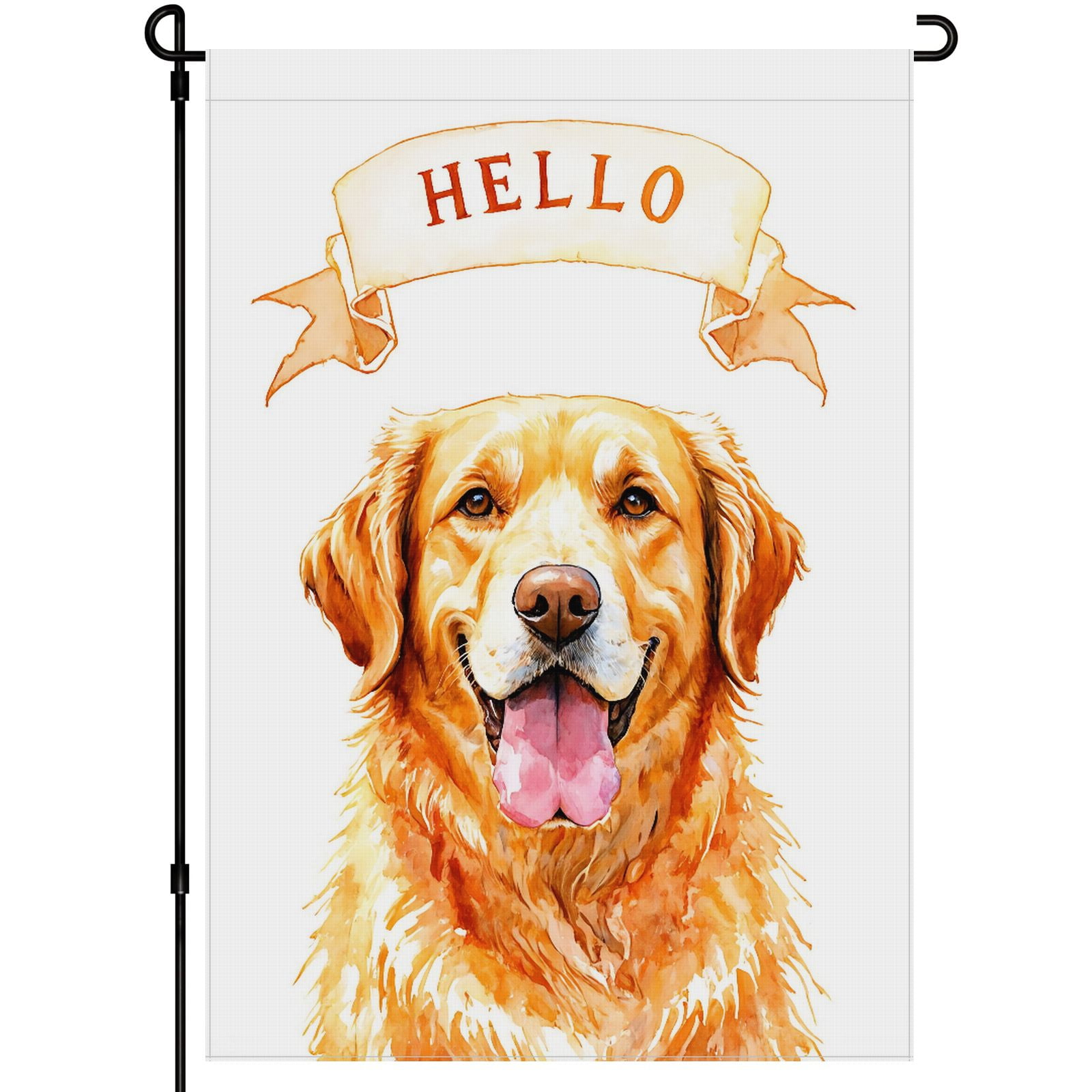 Golden Retriever Dog Garden Flag Washable Golden Retriever Cute Dog ...