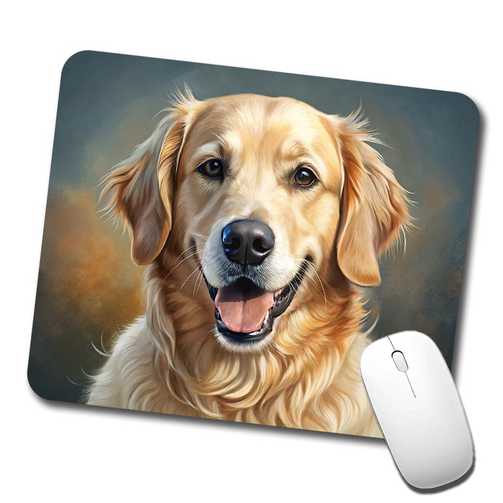 Golden Retriever Dog Illustration Mouse Pad Low Profile Gaming Mat ...