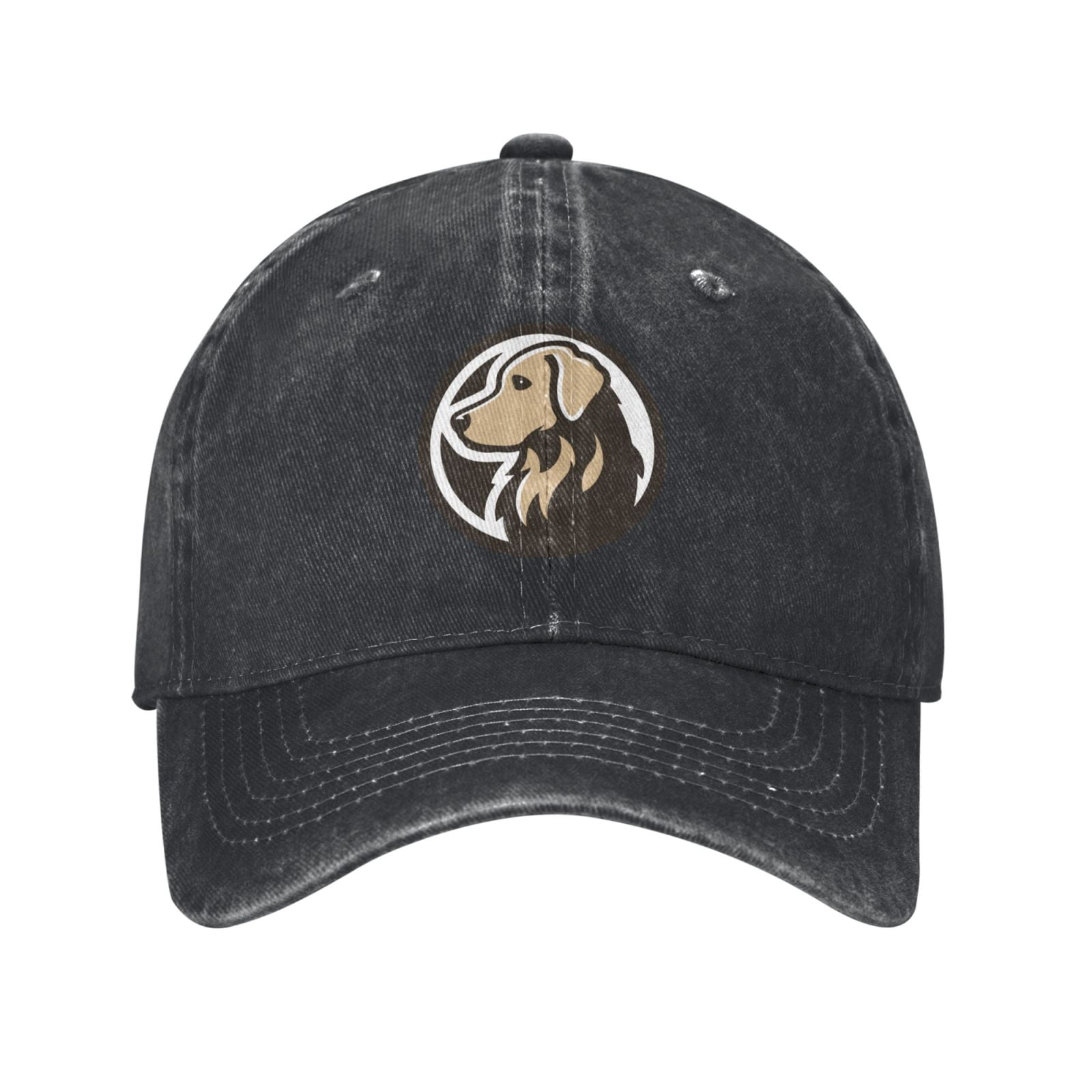 Golden Retriever Dog Logo Adult Adjustable Classic Washed Casquette Cap ...