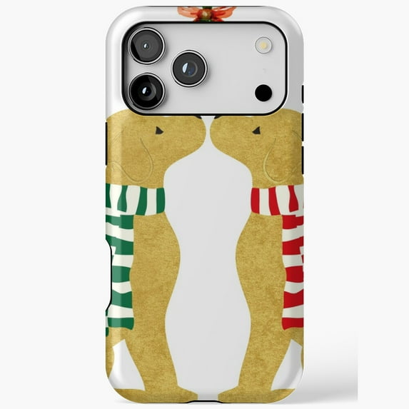 Golden Retriever Dog Mistletoe Case for iPhone 11 12 13 14 15 16 17 Pro ...