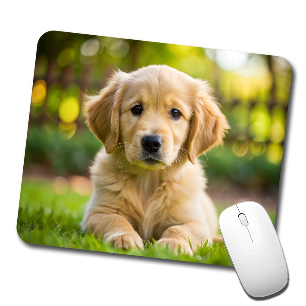 Golden Retriever Dog Puppy Photo Mouse Pad Low Profile Gaming Mat ...