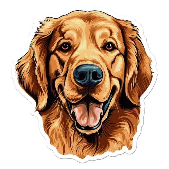 Golden Retriever Dog Sticker Phone Decal Water Bottle Stickers Car ...