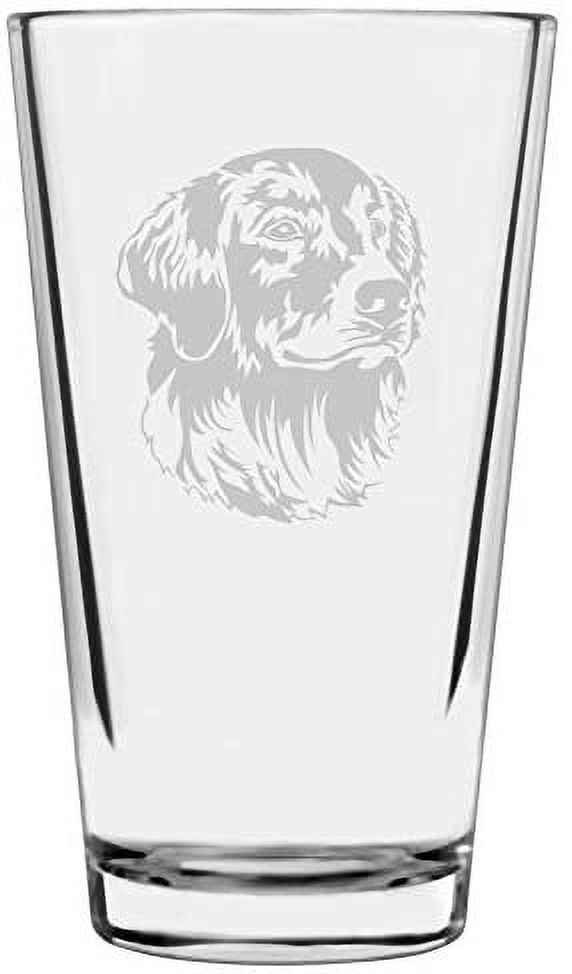 Golden Retriever Dog Themed Etched All Purpose 16oz Libbey Pint Glass ...