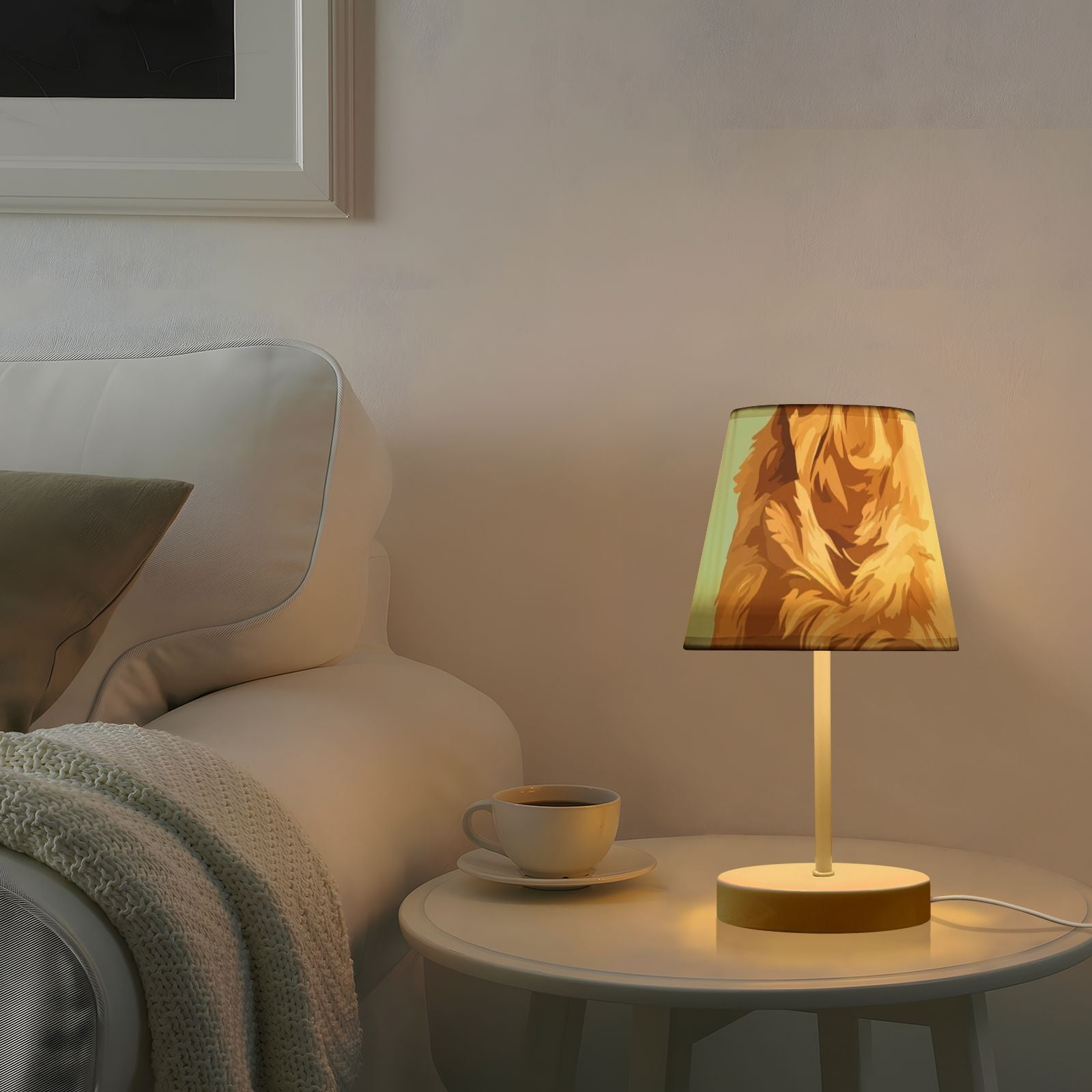 Golden Retriever Dogs Desk Lamp 3 Color Modes LED Table Lamp Nightstand ...