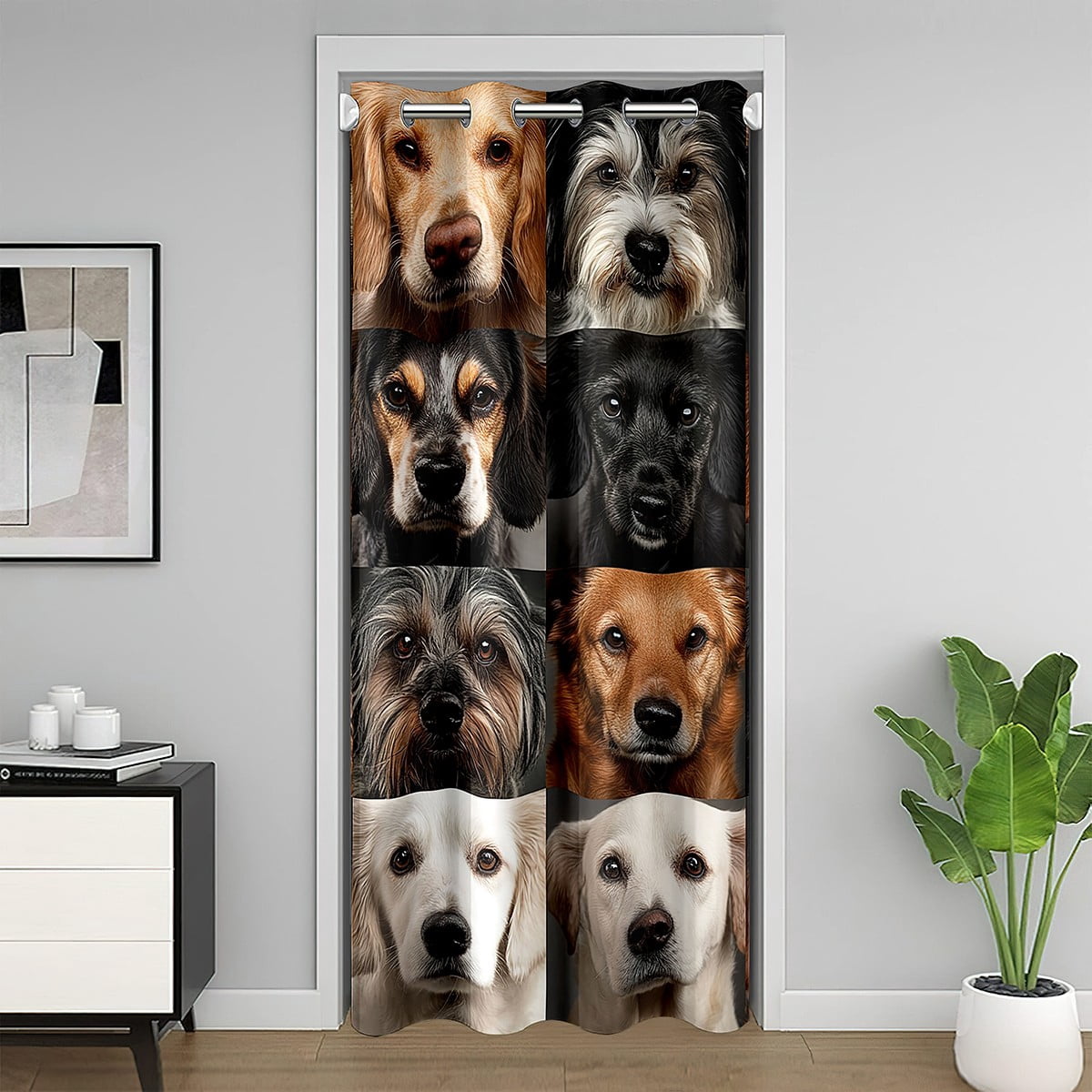Golden Retriever Door Curtain For Doorway Privacy,Husky Pet Blackout ...
