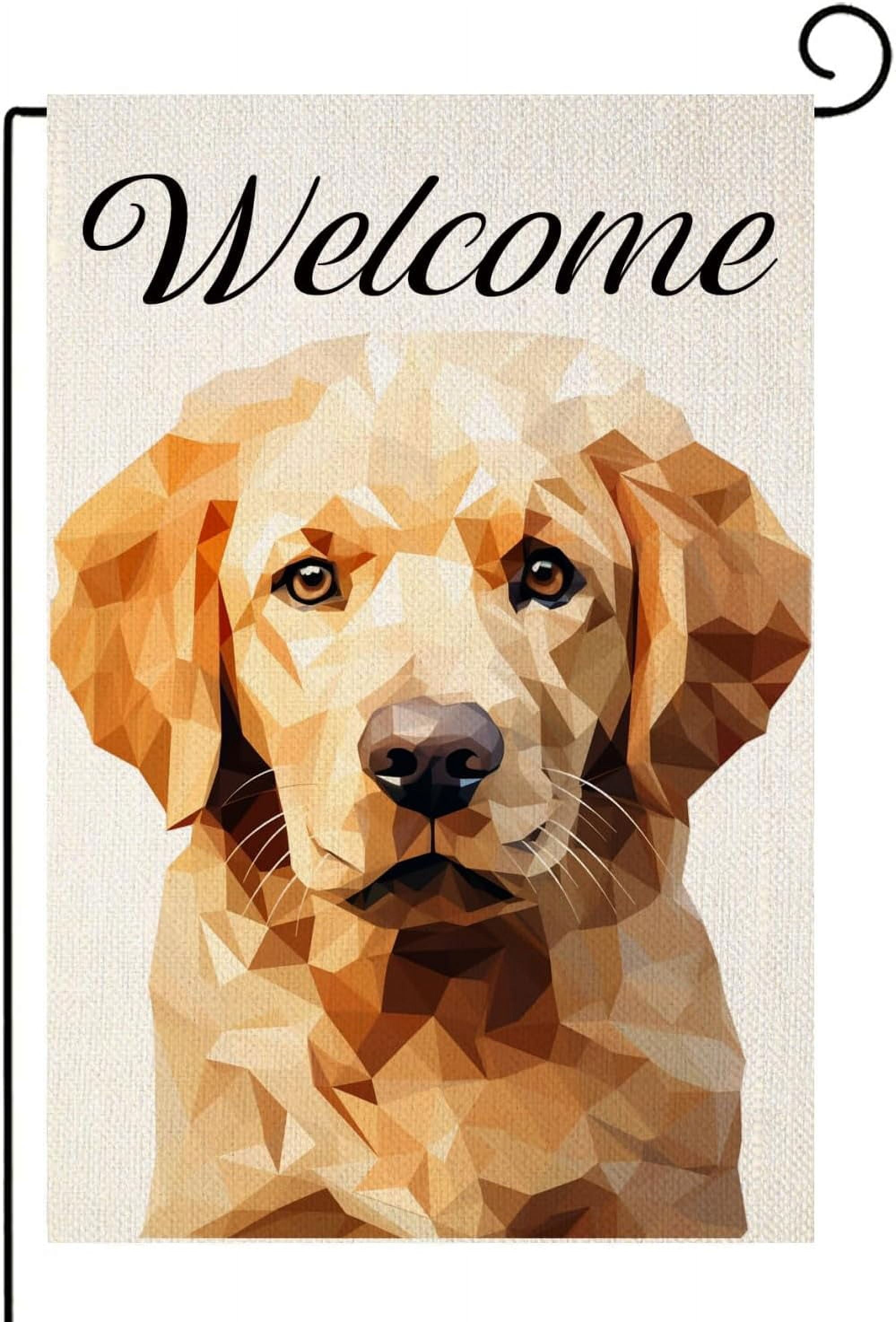 Golden Retriever Garden Flag Summer Flag Spring Autumn Welcome Yard ...