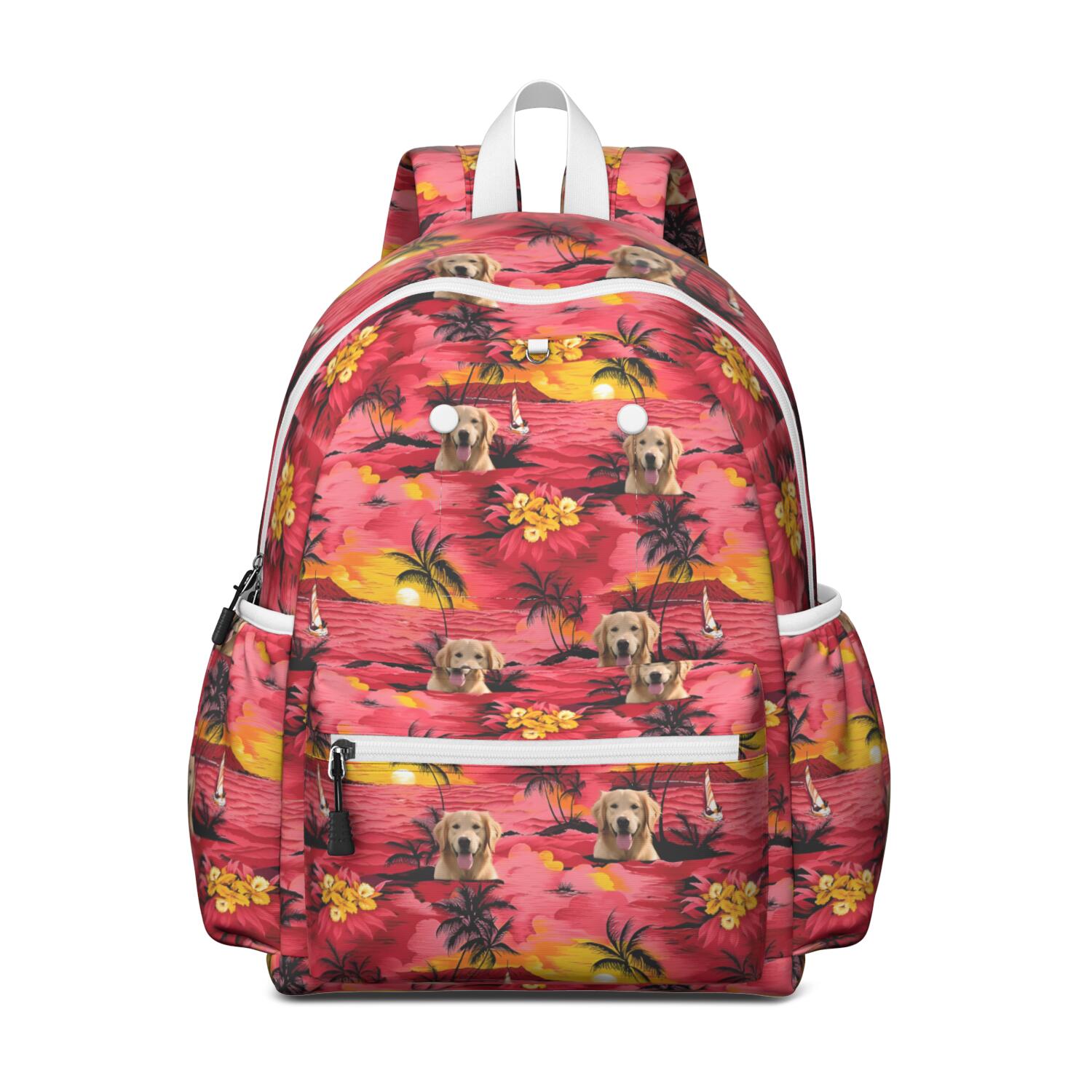 Golden Retriever Hawaiian Backpack for School,Cute School Bag,Schoolbag ...