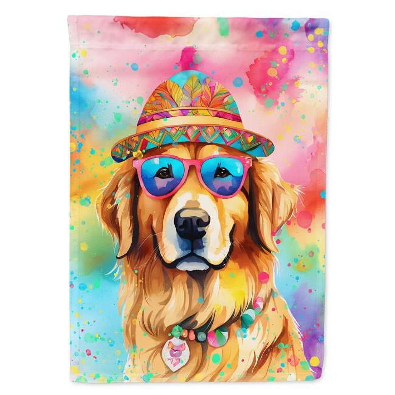 Golden Retriever Hippie Dawg House Flag 28 in x 40 in - Walmart ...