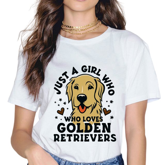 Golden Retriever Just a Girl Who Loves Golden Retrievers T-Shirt - Walmart.com