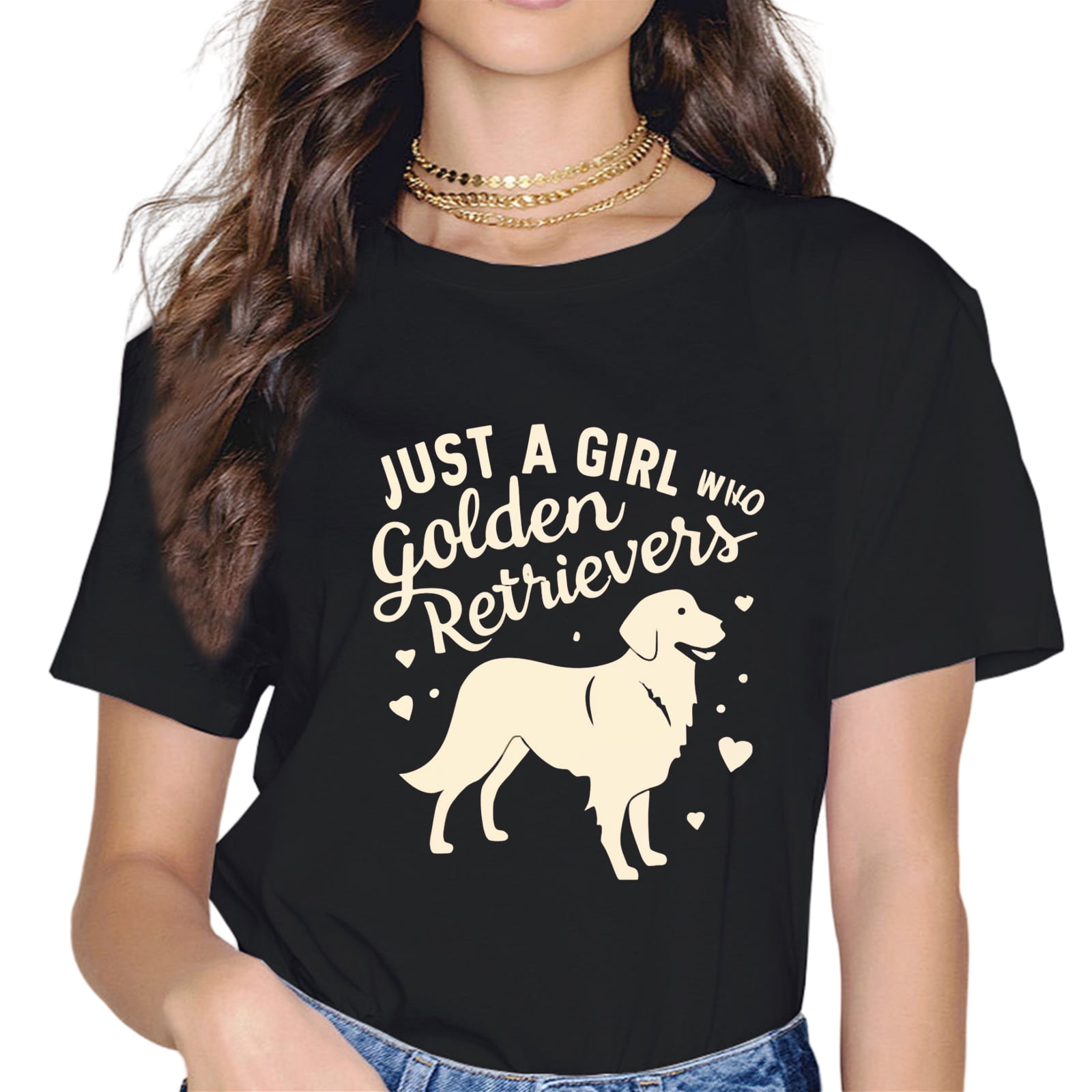 Golden Retriever Just a Girl Who Loves Golden Retrievers T-Shirt - Walmart.com