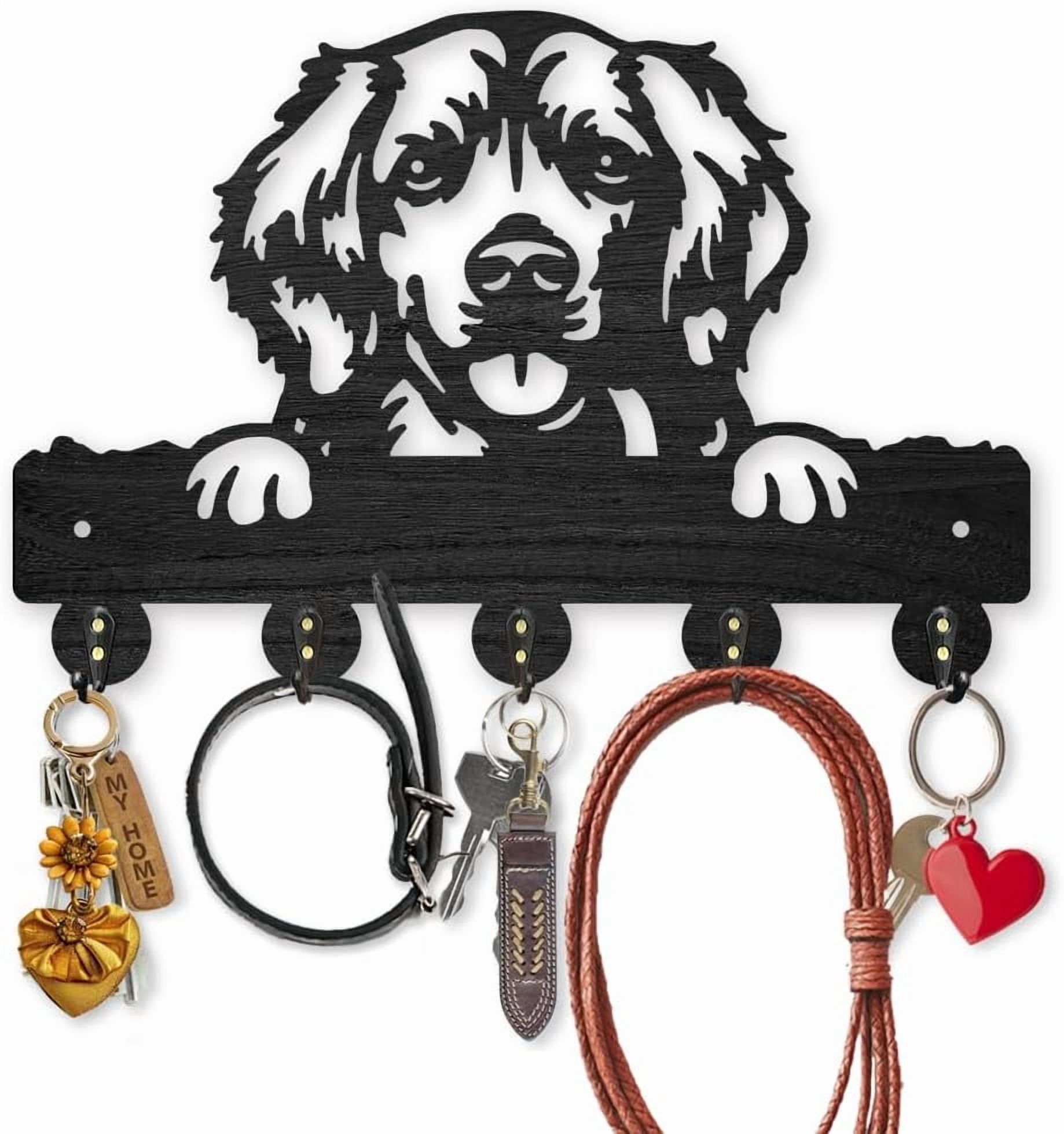 Golden Retriever Key Hook for DIY Wall 11.8×7.9inch Wooden Animal Dog ...