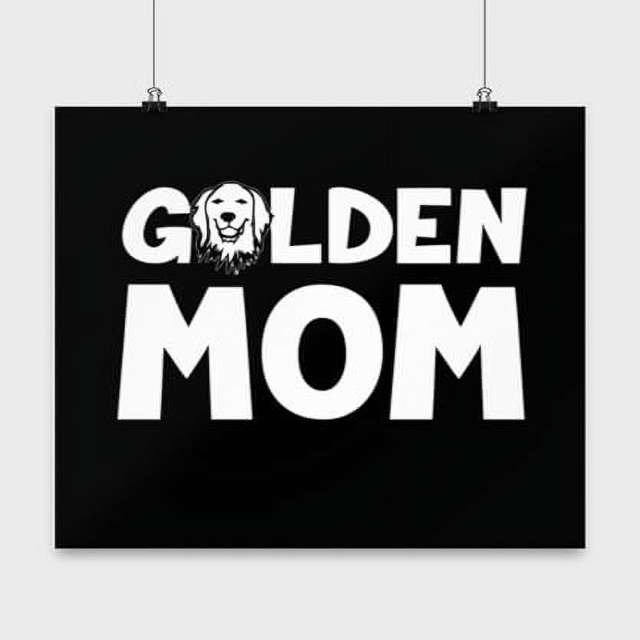 Adorable Golden Retriever Mom Poster - 13x13in Cute Pet Wall Art Gift ...