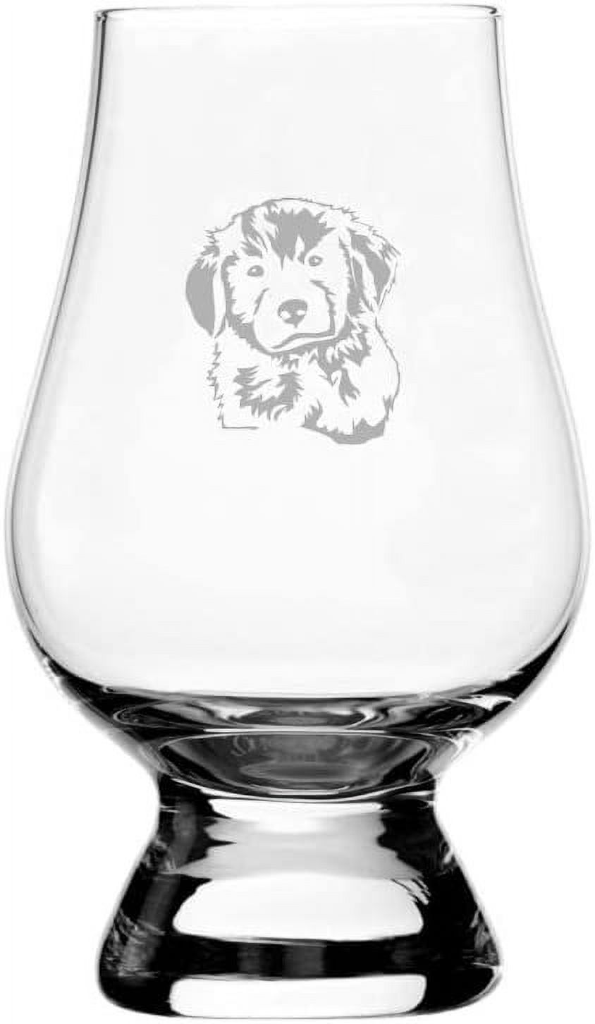 Golden Retriever Puppy Dog Themed Etched 6.5oz Glencairn Whisky Glass ...
