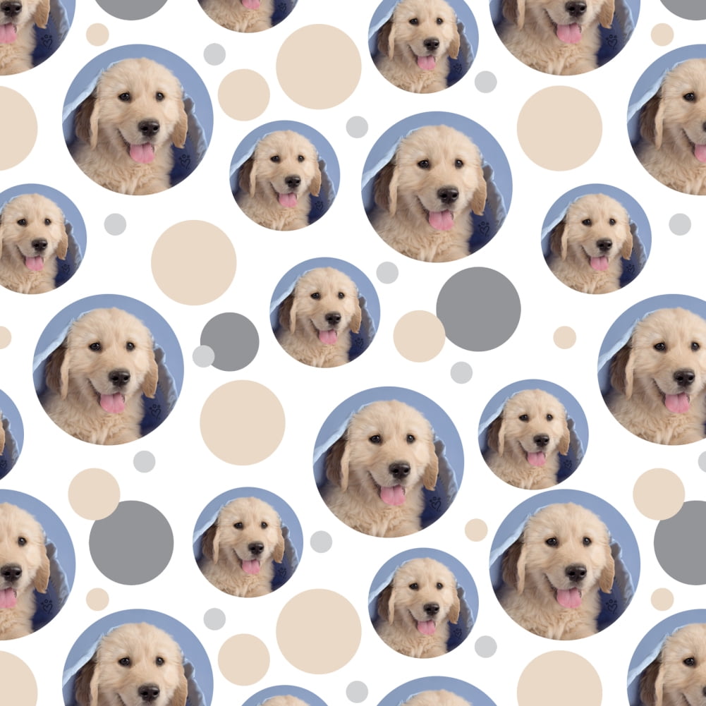 Golden Retriever Puppy Dog Wrapped in Blanket Premium Gift Wrap ...