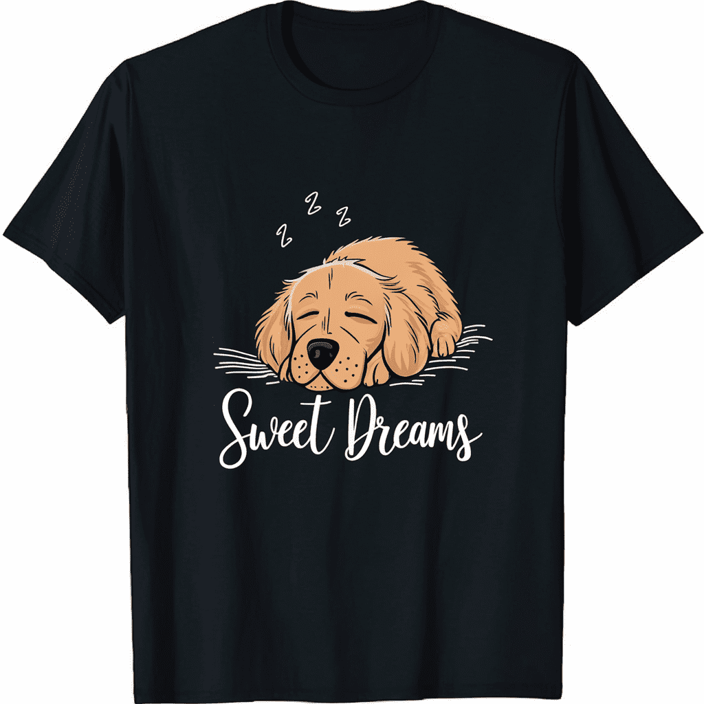 Golden Retriever Sweet Dreams Pajama for Bedtime T Shirt - Walmart.com
