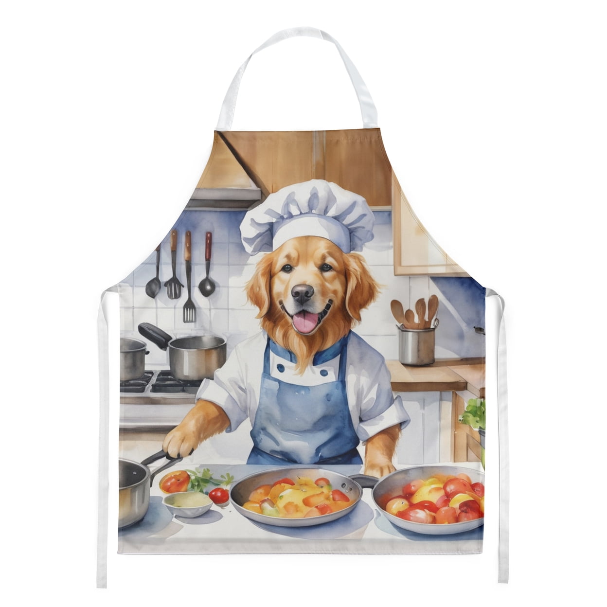 Golden Retriever Chef Apron - Durable Ultra Spun Polyester - Walmart.com