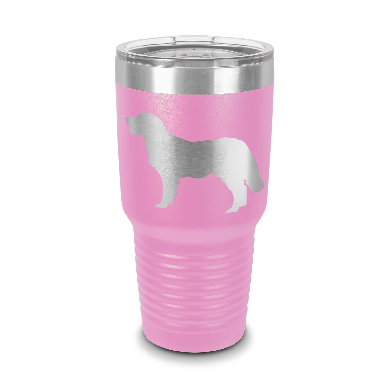 Golden Retriever Tumbler 30 oz - Laser Engraved w/ Clear Lid ...
