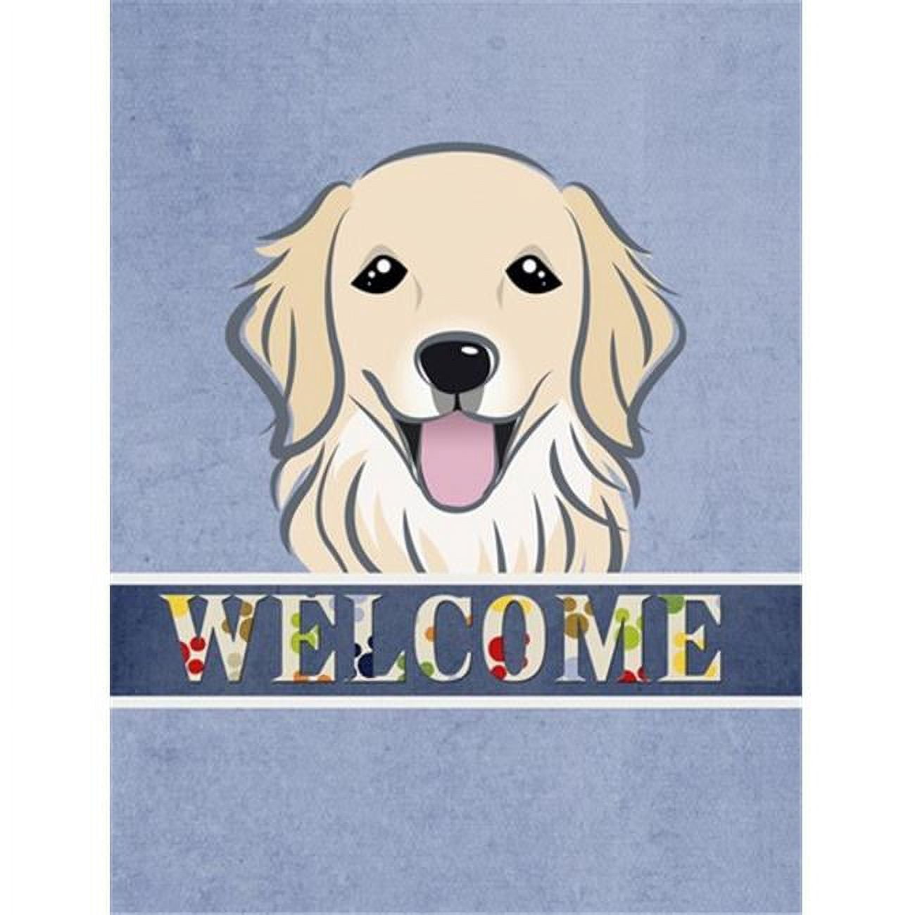 Golden Retriever Welcome Flag Canvas House Size - Walmart.com