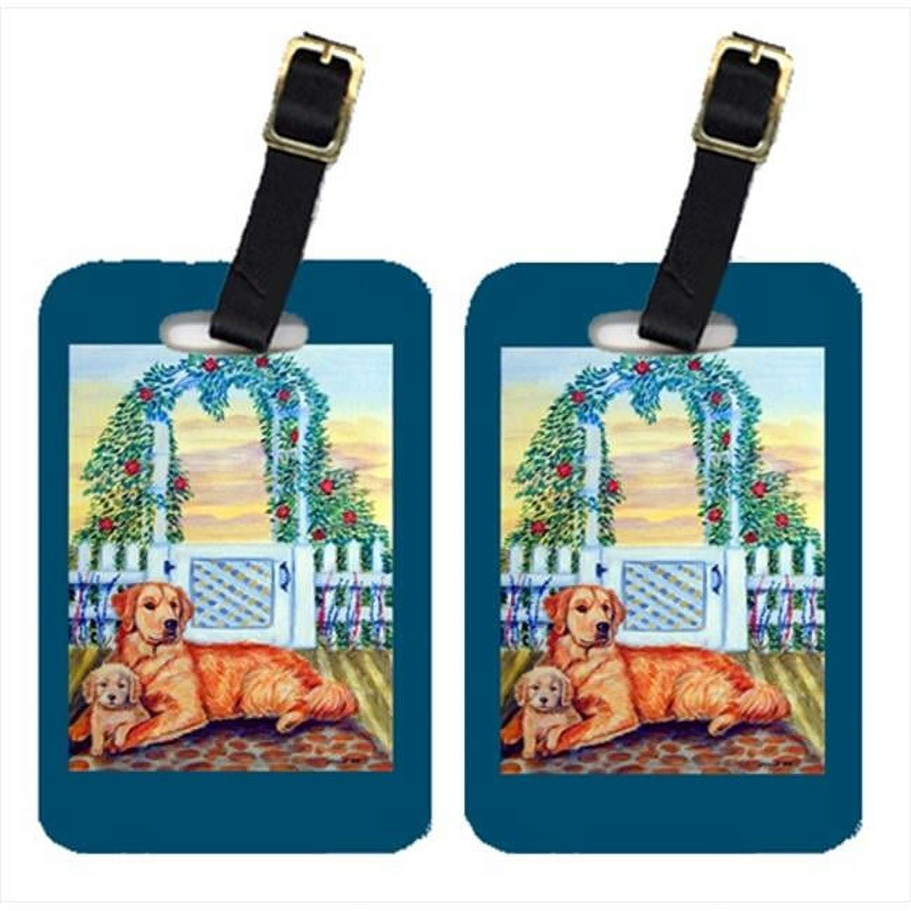 Golden Retriever With Puppy At The Gate Luggage Tags- Pack - 2 ...