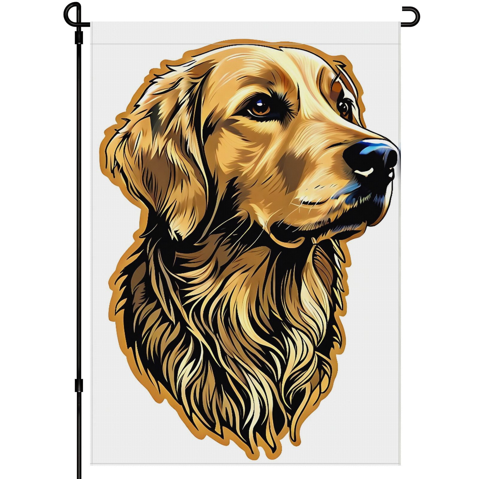 Golden Retriever Yard Flag Deco for Outdoor Patio - Versatile Happy ...