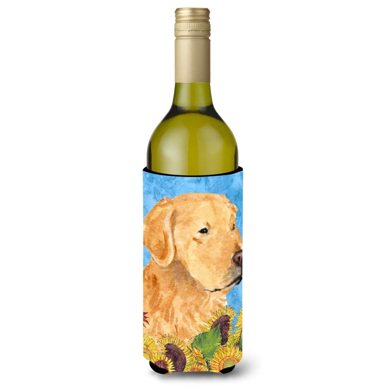 Golden Retriever in Summer Flowers Wine Bottle Hugger - Walmart.com