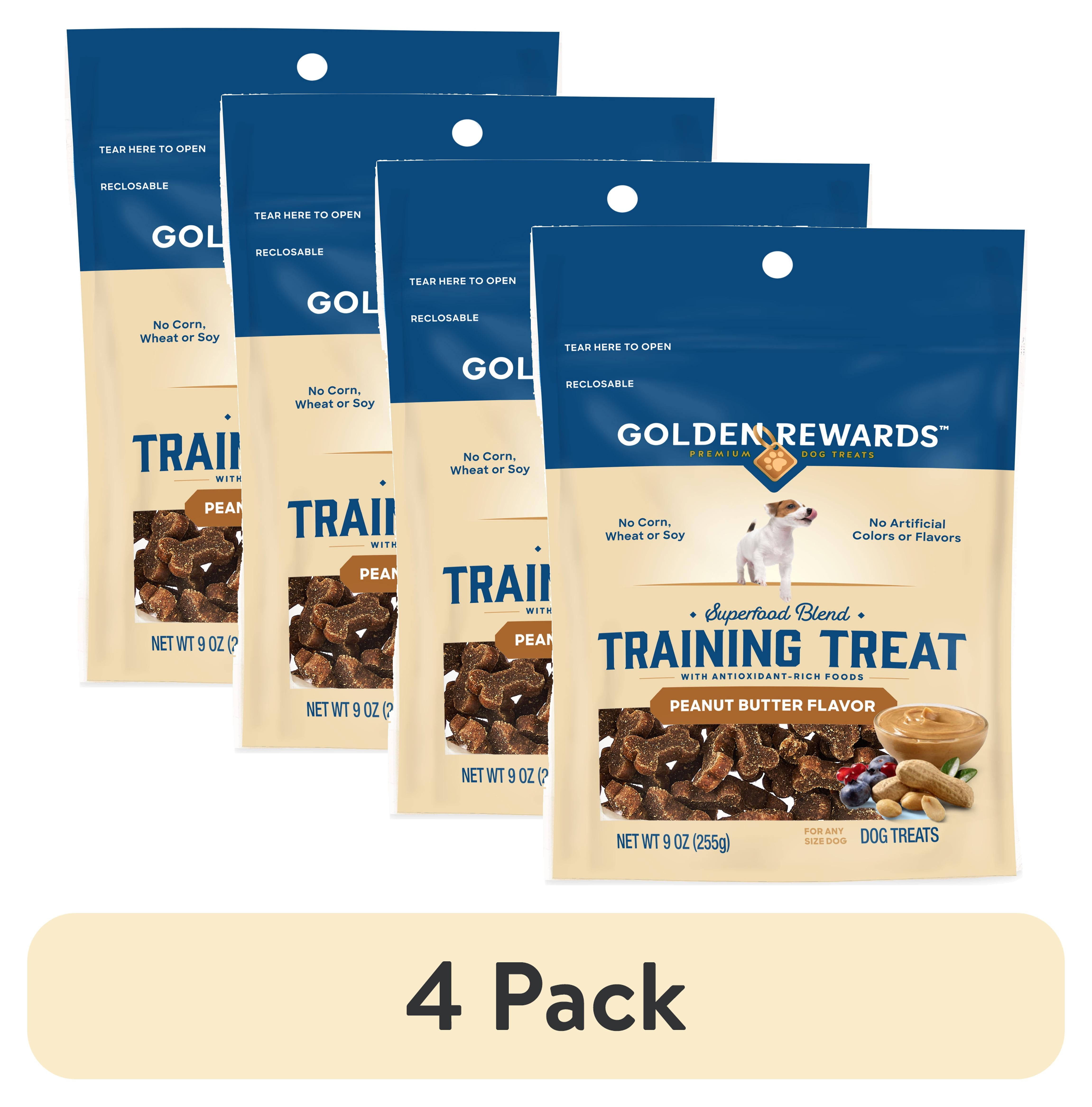 (4 pack) Golden Rewards Dog Training Treats with Peanut Butter Flavor ...