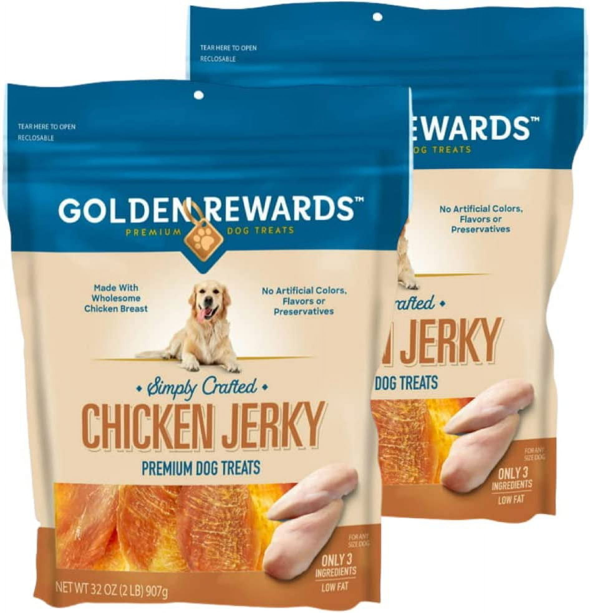 Golden Rewards Chicken Jerky Dog Treat 32 Oz