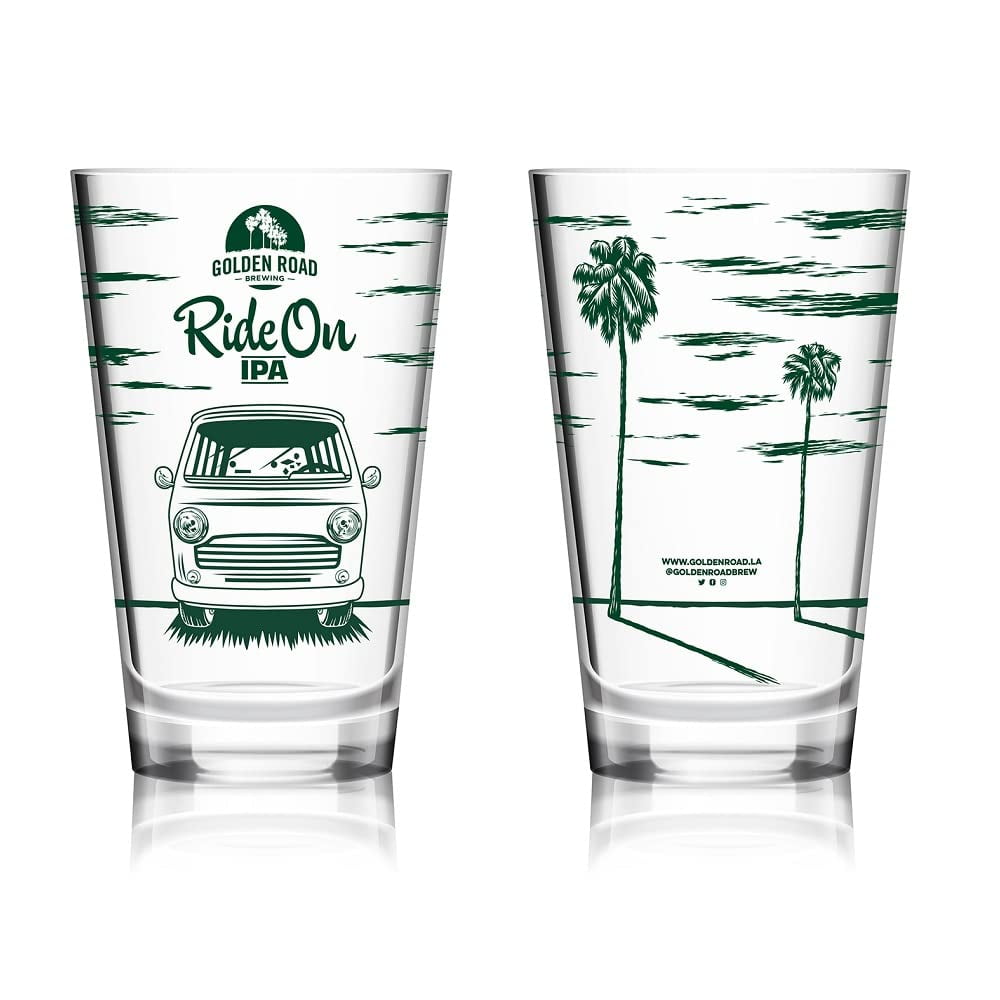 Golden Road Signature Pint Glass - Ride On IPA - Walmart.com