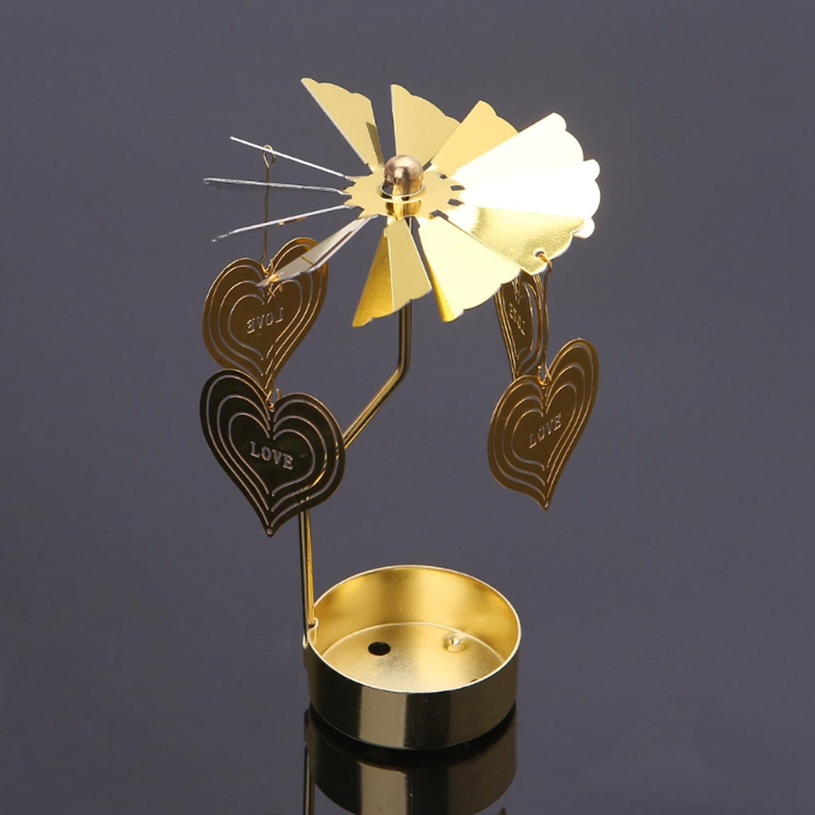 Golden Rotating Candle Holder Votive Candle Holder Tea Lights ...