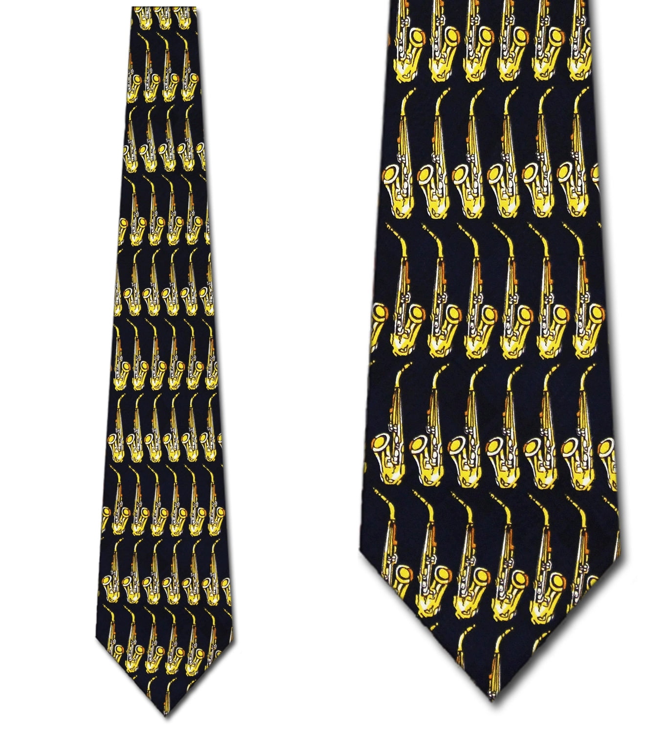 Golden Saxophone Repeat Necktie Mens Tie by Tieguy - Walmart.com