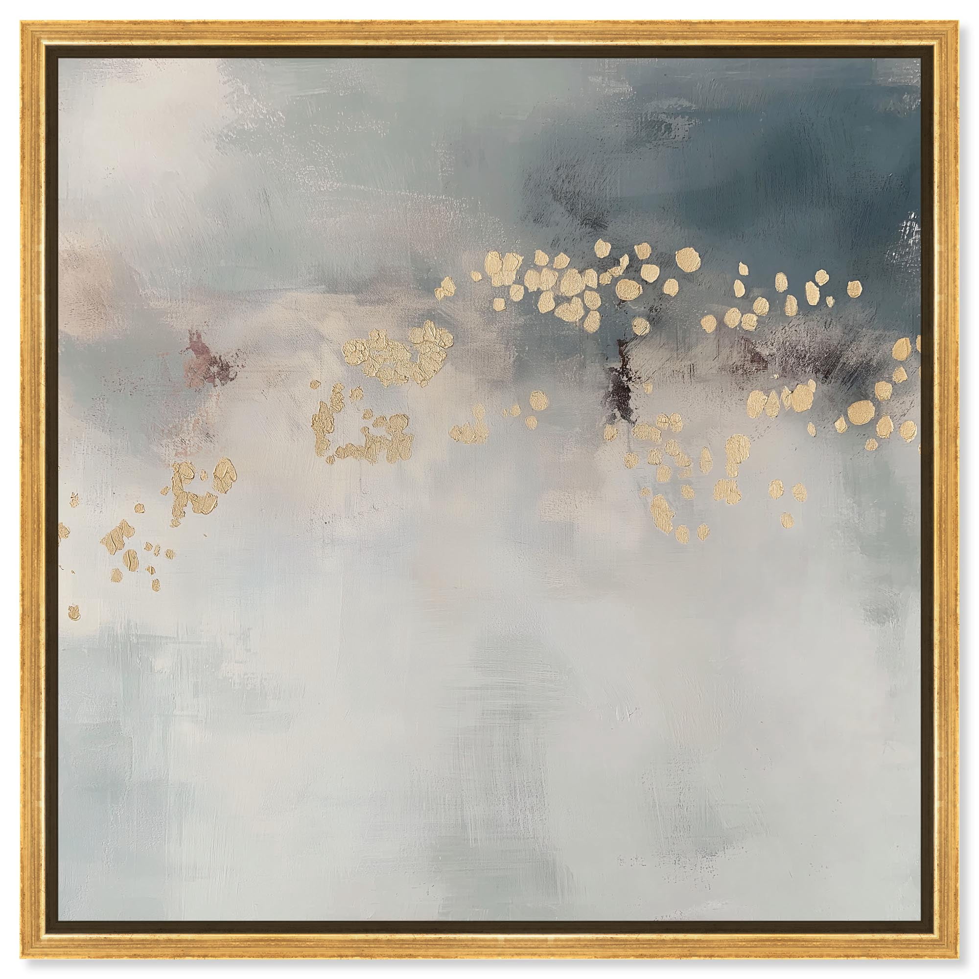 Golden Scatter Canvas Luxury Abstract Art by Art Remedy, Gold Frame, 30 ...