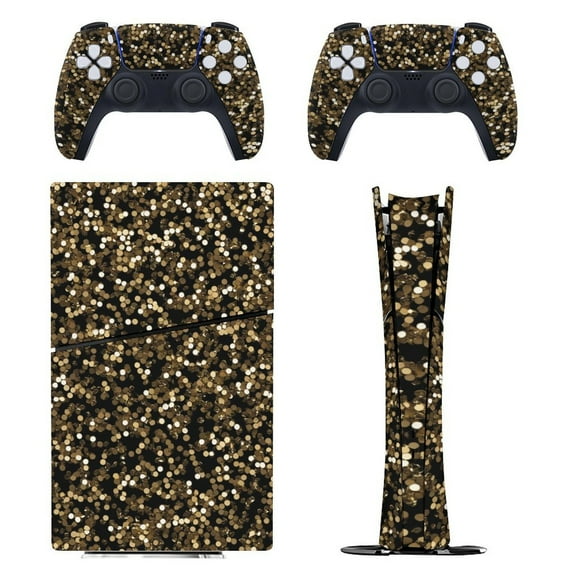 Golden Scatter Console Skin Bundle for PS5 Pro Slim Disc & Digital ...