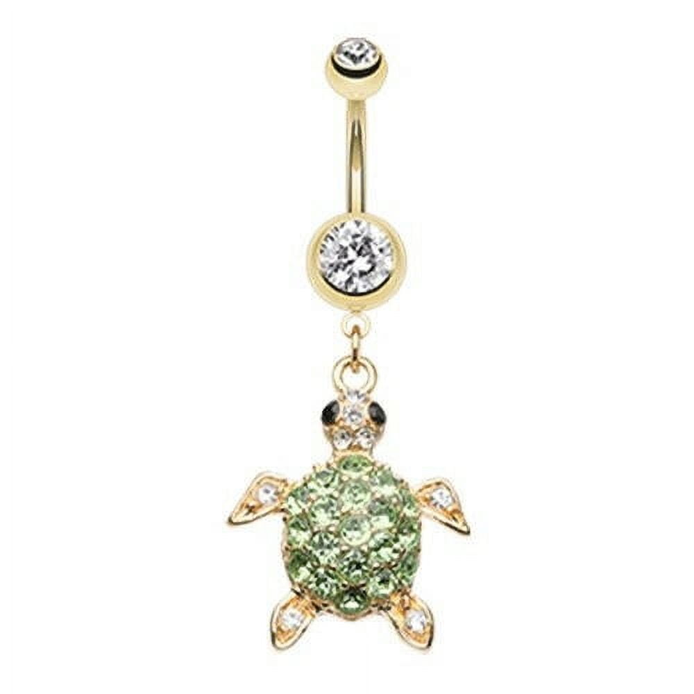 Golden Sea Turtle Belly Button Ring - Walmart.com
