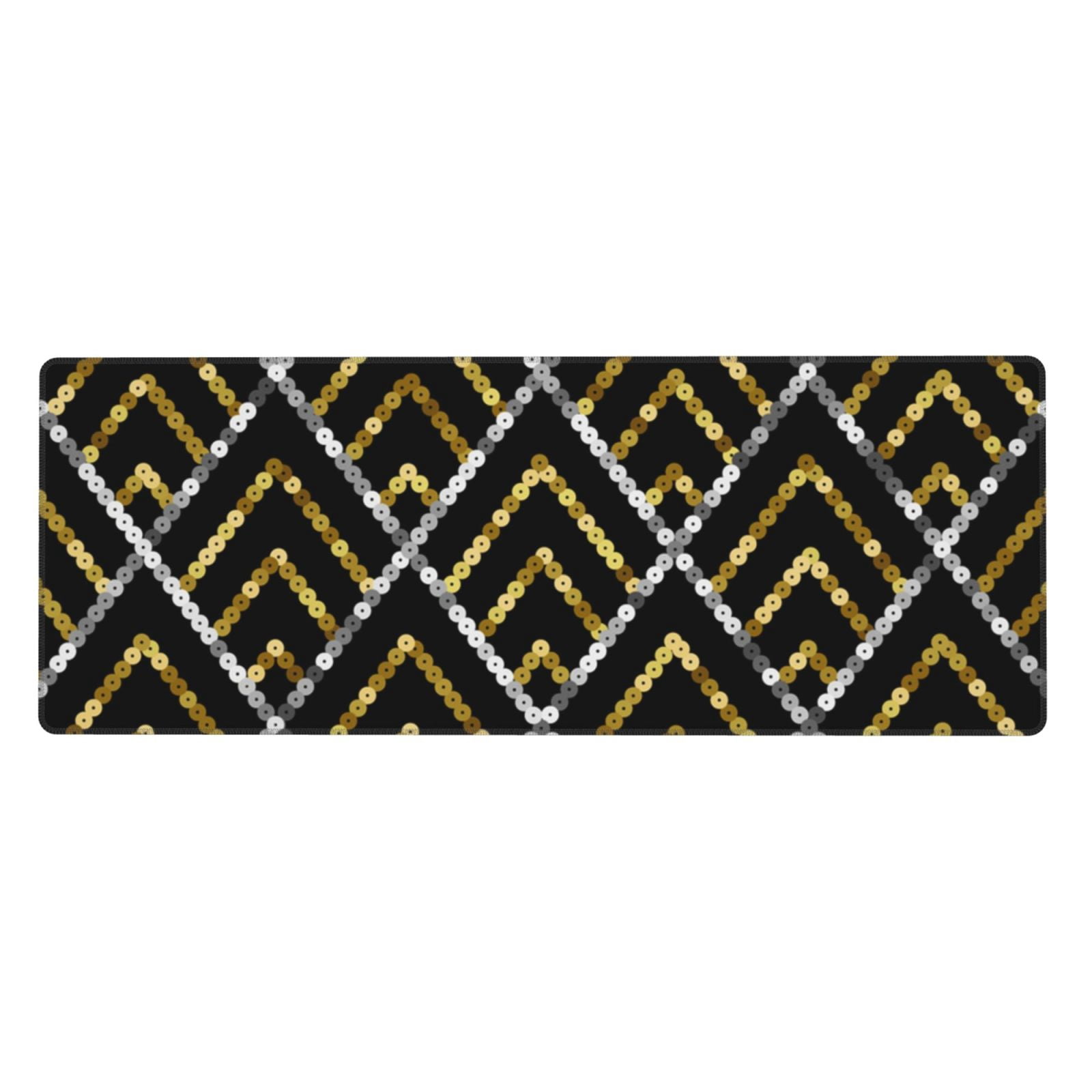 Golden Sequin Glitter Geometric Mouse Pad Extended Large Gaming ...