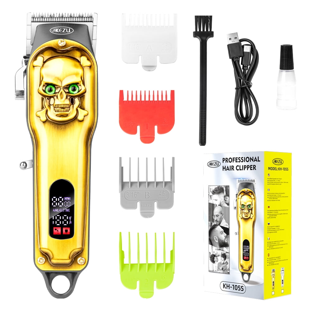 Golden Set Hair Clipper - Men's Professional Hair Styling Kit - LED ...