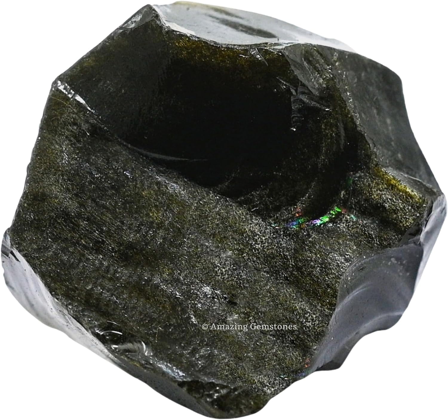 Golden Sheen Obsidian Crystal Raw Stones (2 Pieces) - Walmart.com