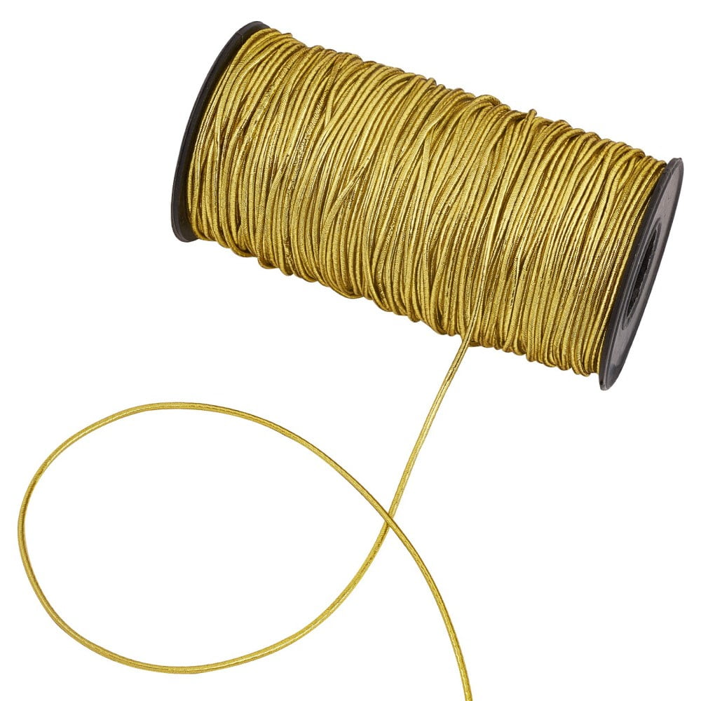 Golden Silk Elastic Thread with Latex Thread & Plastic Spool Champagne ...