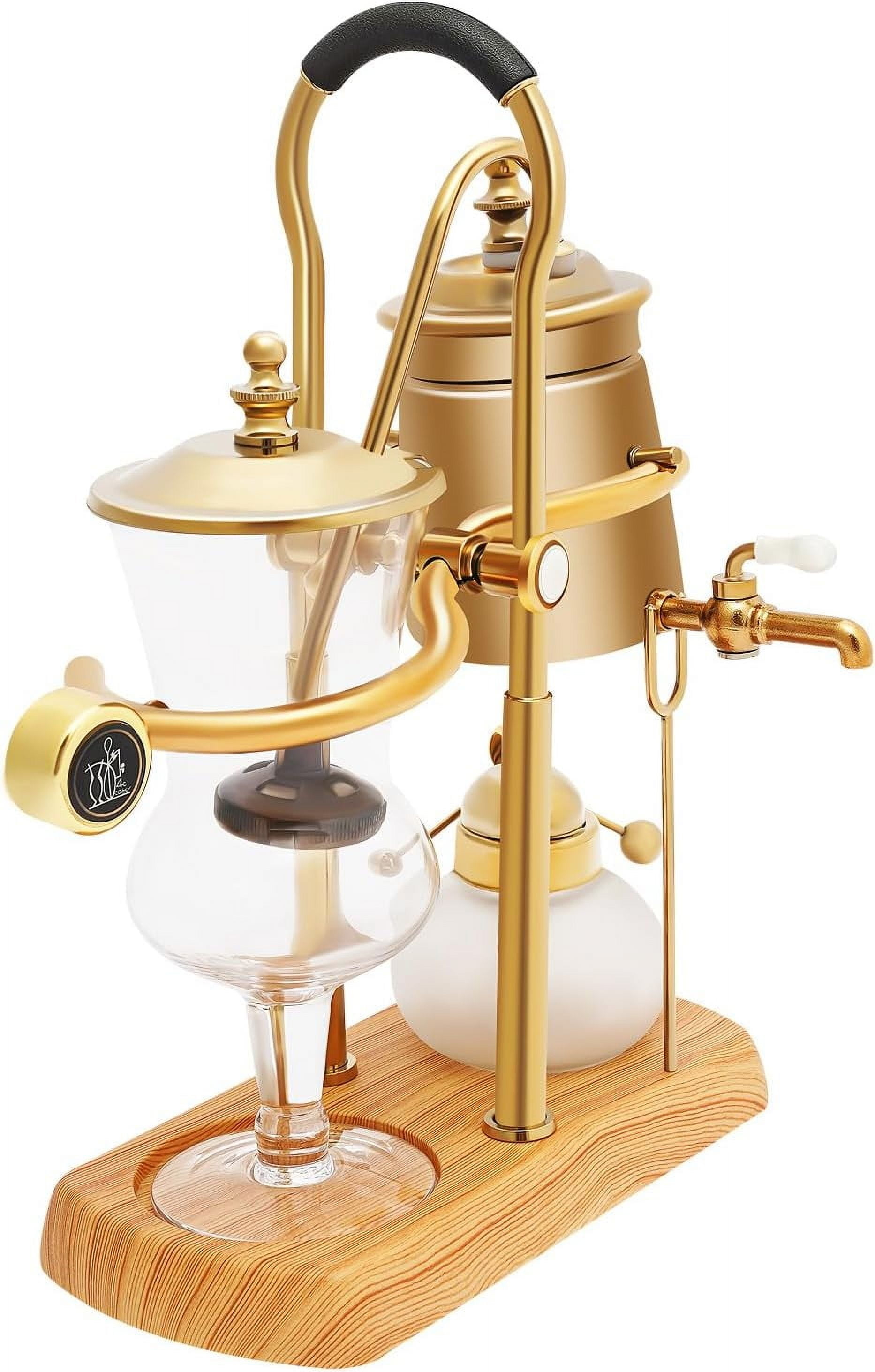 Golden Siphon Coffee Brewer, Belgium Royal Family Balance Syphon Coffee ...
