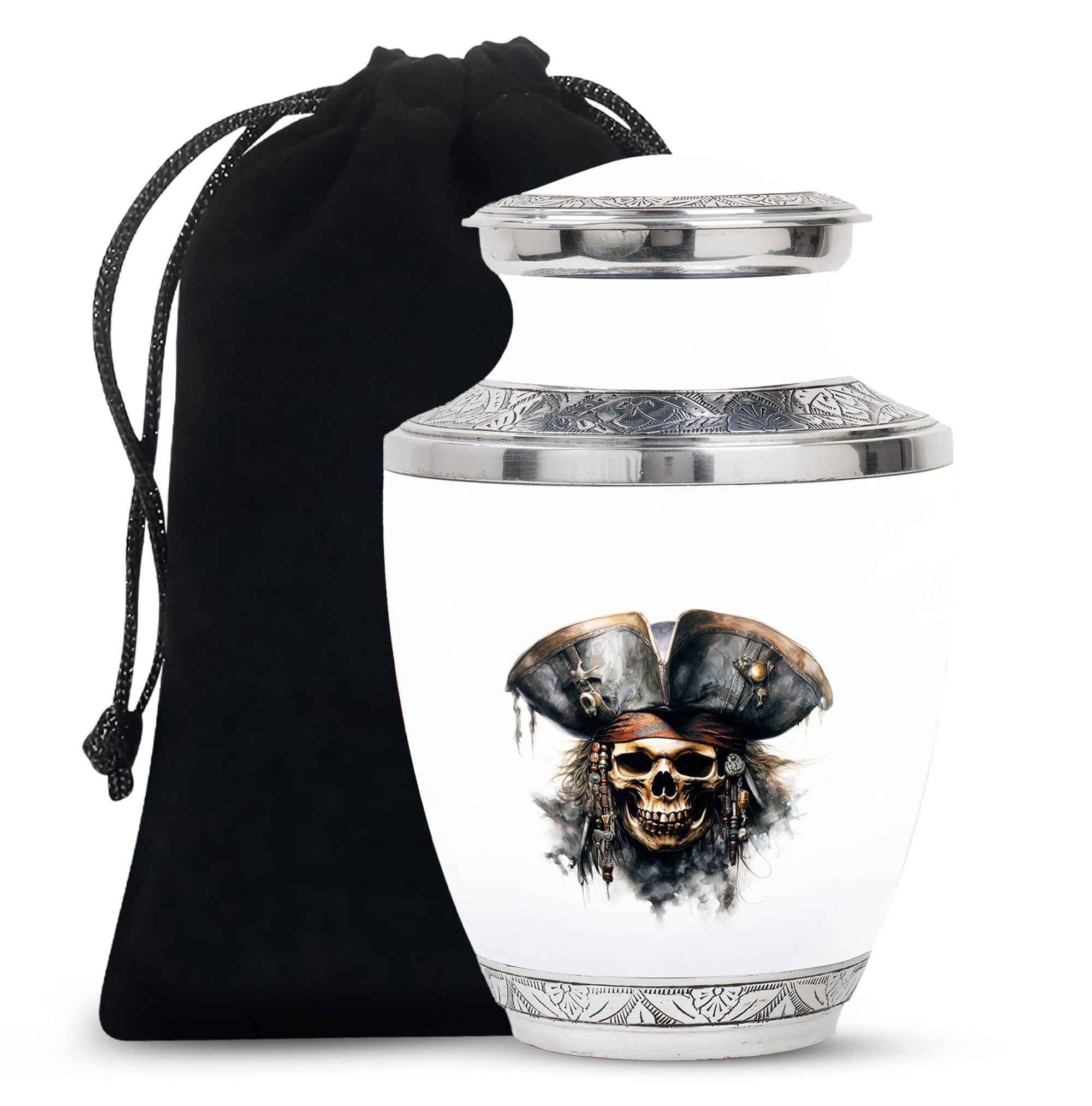 Golden Skull Large Funeral Urns For Human Ashes Adult Male - Memorial ...