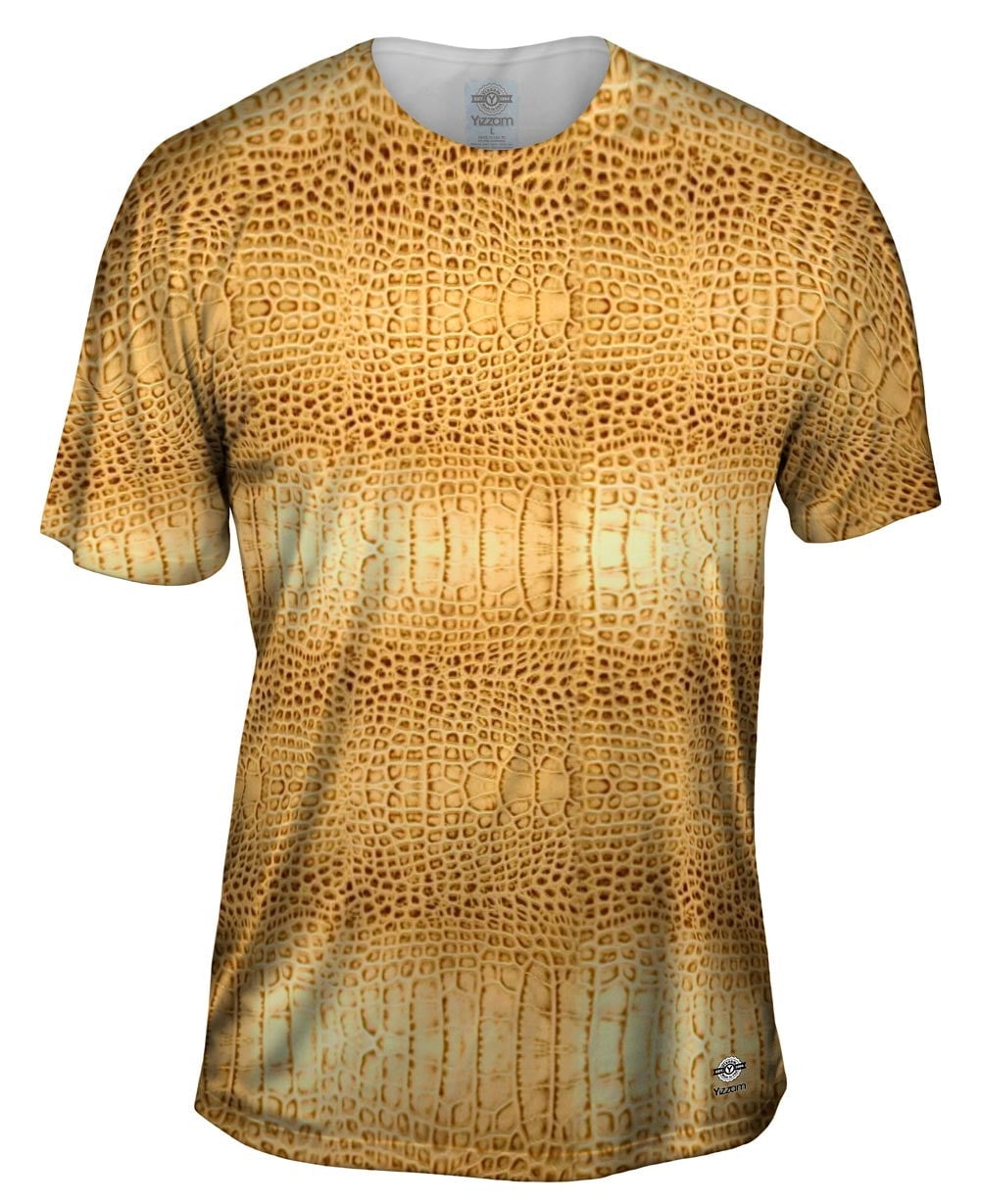 Golden Snake Skin Pattern Mens T-Shirt All Over Print - Walmart.com
