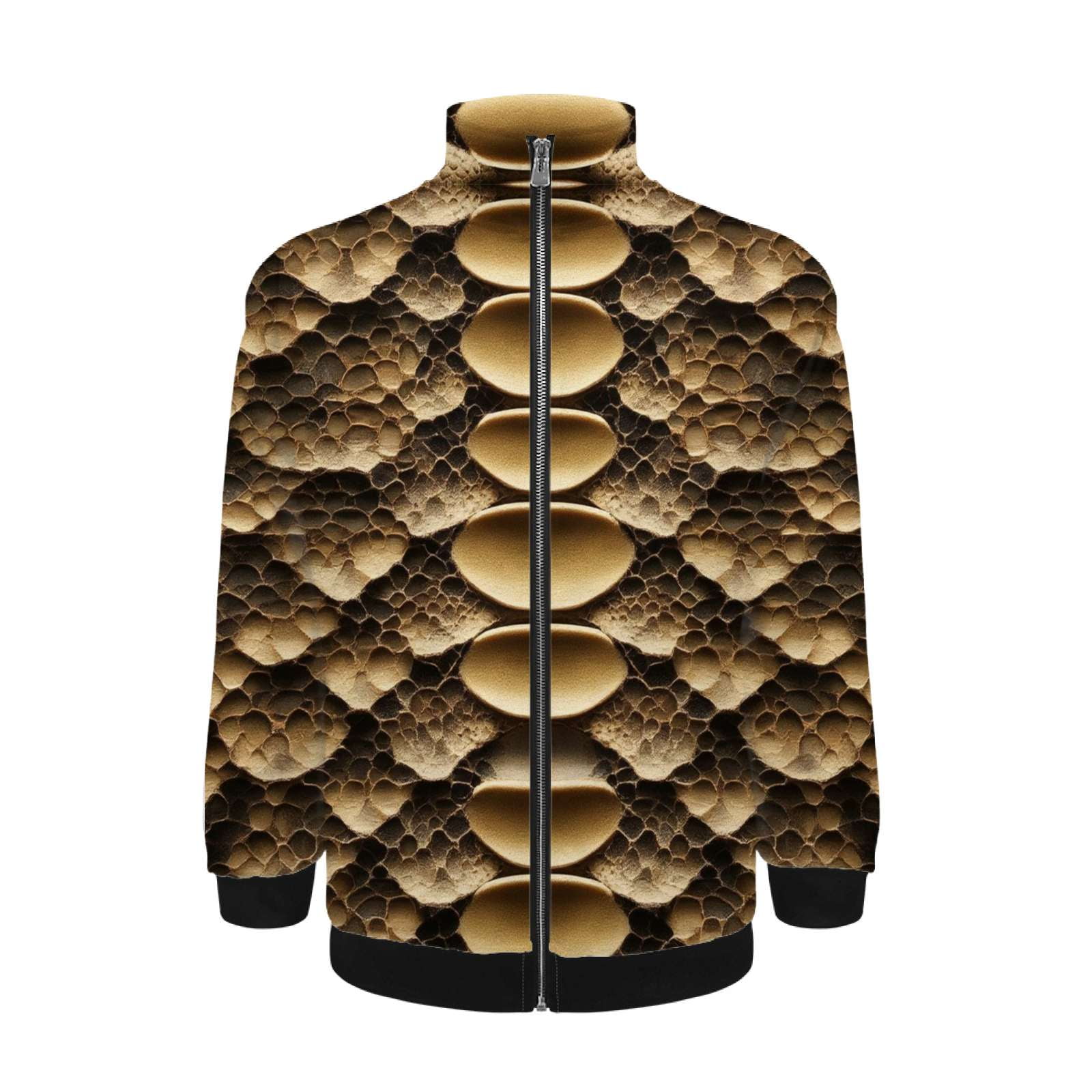 Golden Snakeskin Textured Background Pattern Jacket Men's Street Cool ...